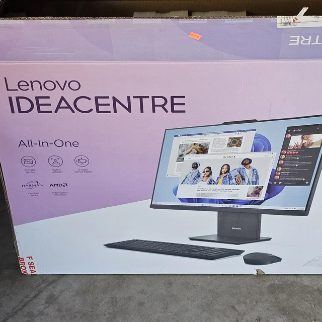 LENOVO - IDEACENTRE AIO 27" FHD Touch-Screen All-In-One - AMD Ryzen 5 ...