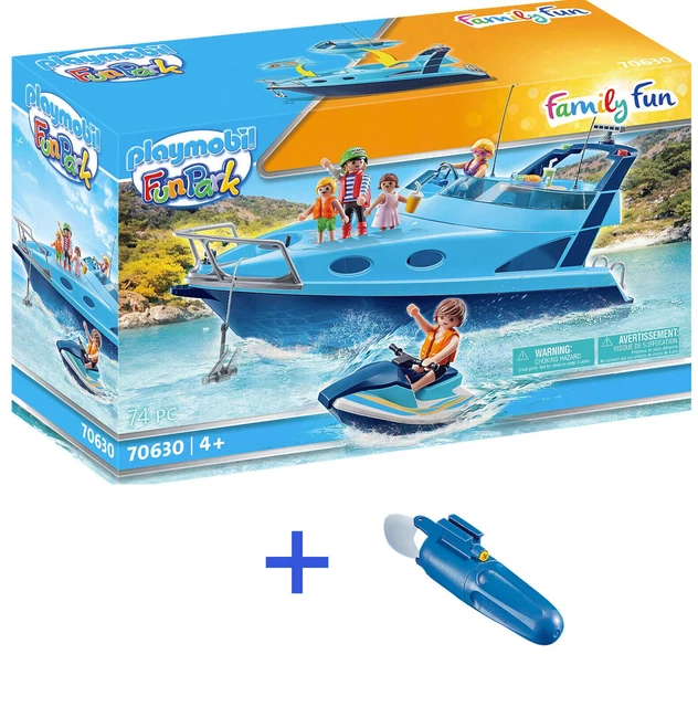 PLAYMOBIL SET 70630 FunPark Yacht Boat w Jet Ski & Set 7350 Underwater ...