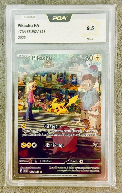 CARTE POKÉMON - Pikachu AR 173/165 PCA 9,5 Série 151 - Ev 3.5 FR EUR 100,00 - PicClick FR