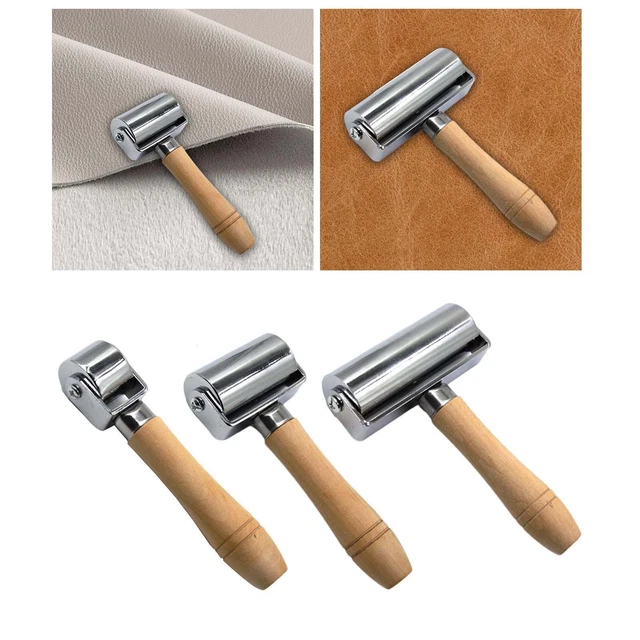 ROULEAU EN CUIR, manche en bois, outil de rainurage du cuir, outil de ...