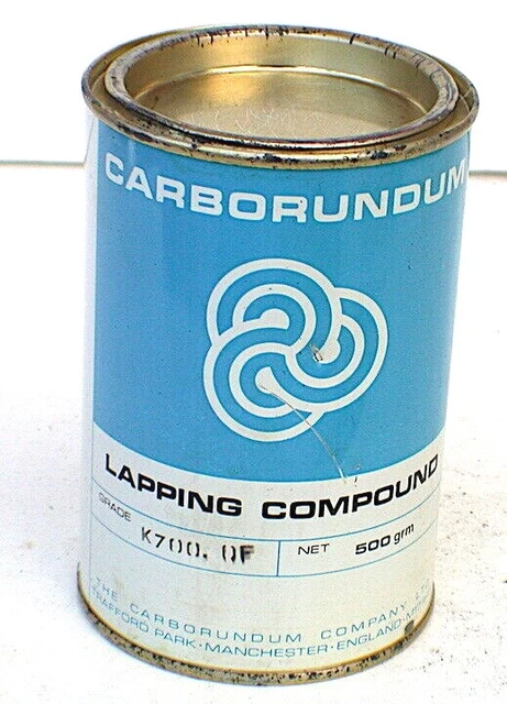 CARBORUNDUM 700 LAPPING Grinding Compound Ultra Fine ½ kg UK made see ...