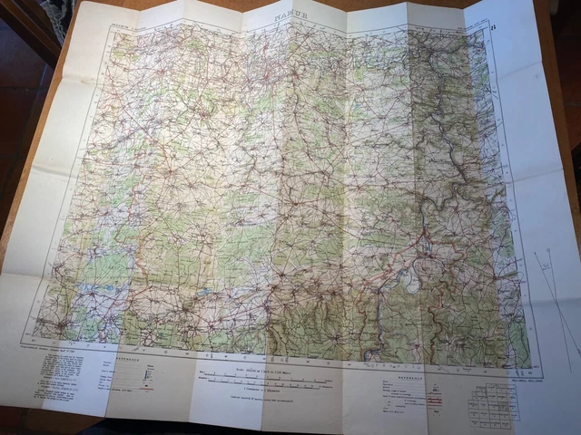 WW1 ERA BRITISH Army General Staff Map of NAMUR in Belgium. Original ...