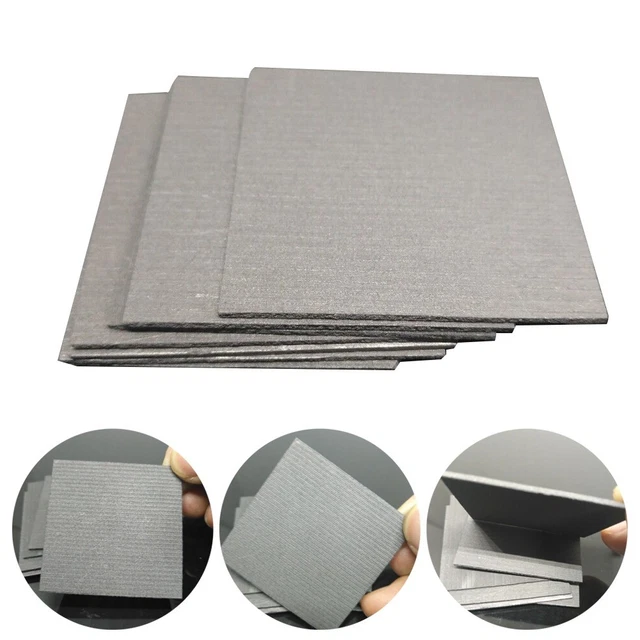 FEUILLE DE PLAQUE de graphite pur couleur noire 99 % 50 x 50 x 2 mm ...