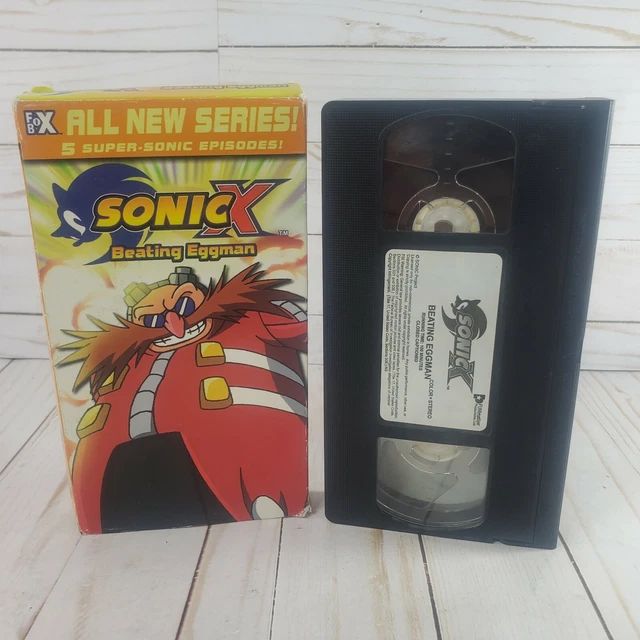 SONIC X: BEATING Eggman VHS Tape 5 Episodes 2004 Sonic the Hedgehog ...