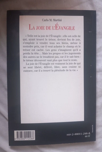 LA JOIE DE l'évangile Par Carlo M. Martini, Gabriel Ispérian ...