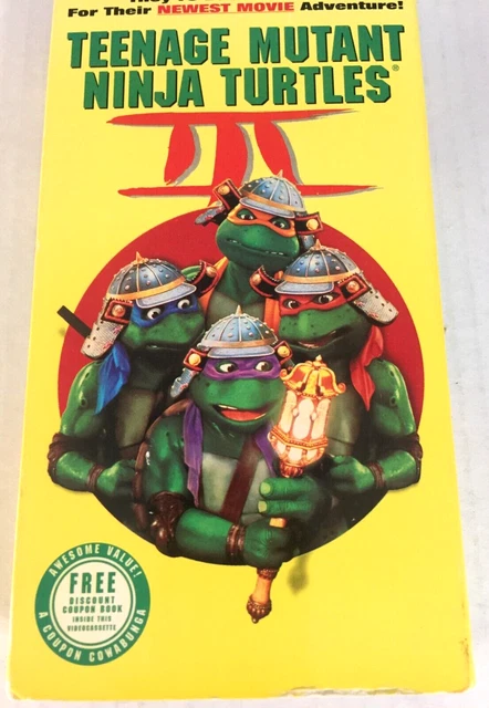 TEENAGE MUTANT NINJA Turtles 3 VHS tape Ships Same Day With Tracking £8 ...