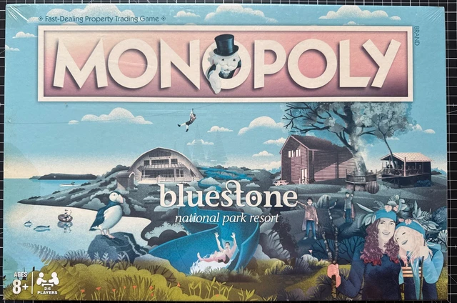 MONOPOLY BLUESTONE NATIONAL Park Resort Board Game Rare Complete £29.99 ...