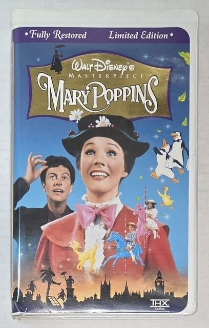 MARY POPPINS VHS Tape Walt Disney's Masterpiece Fully Restored Limited ...