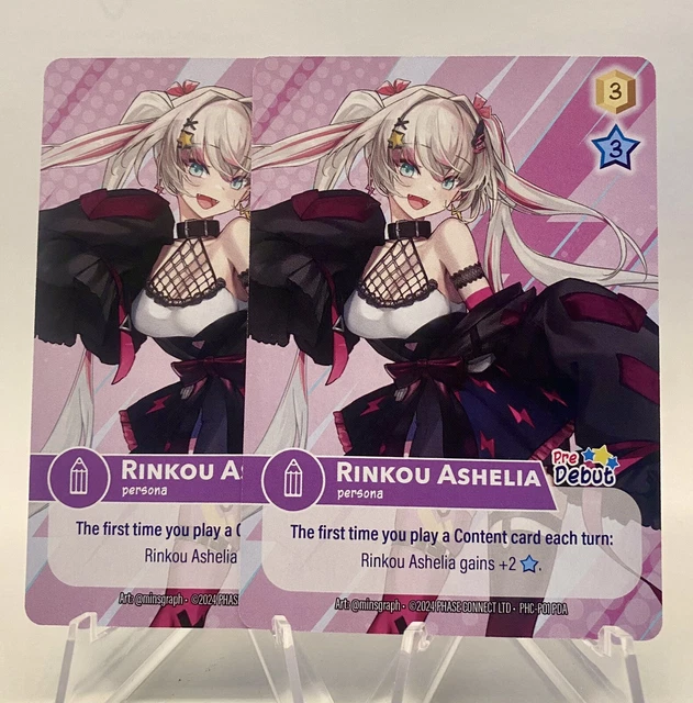 RINKOU ASHELIA OSHI Push tcg Anime Expo 2024 promo x2 vtuber EUR 4,59 ...