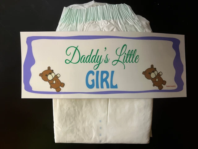 DADDY'S LITTLE GIRL ABDL adult diaper Landing Zone 2 pcs Clear £4.75 ...