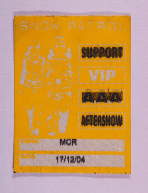 PASS VIP SNOW Patrol original Final Straw Tour Manchester Apollo ...