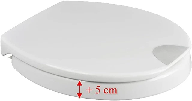 NOVARA PLUS - Sedile WC in Duroplast Rialzato Da 5 Cm Con Sistema Di ...