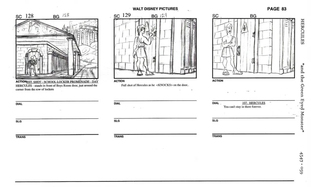 DISNEY'S HERCULES: THE Animated Series Production Studio copie ...