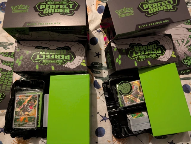 POKÉMON MEGA EVOLUTION Perfect Order Elite Trainer Box Opened X2 ...