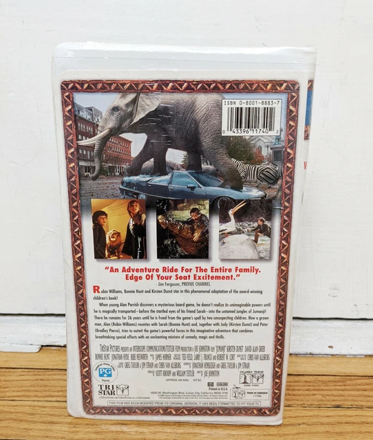 SEALED JUMANJI VHS Tape Deadstock NEW Robon Williams Vintage Clam Shell ...
