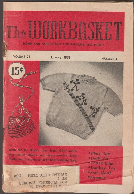 THE WORKBASKET MAGAZINE For Pleasure and Profit. Jan. 1956 Needlecraft ...