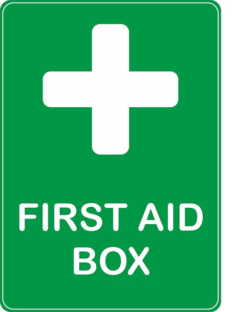 STICKER FIRST AID box health safety emergency door decal self adhesive ...