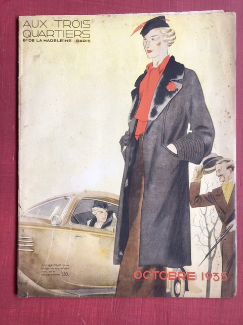ANCIEN CATALOGUE AUX TROIS QUARTIERS PARIS Octobre 1935 EUR 7,00 ...