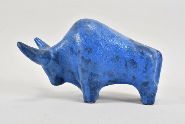 Karlsruher Majolika Keramik Figur Blauer Stier Eur 145 00 Picclick De
