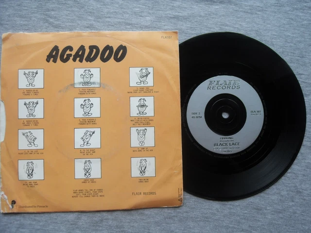 DENTELLE NOIRE AGADOO FLAIR RECORDS UK 7" VINYLE SINGLE dans POCHETTE ...