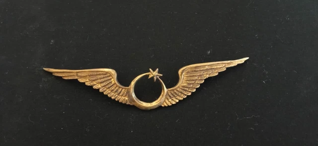 REPRODUCTION WW1 OTTOMAN Turkish Air Force Pilot's Hat Brass Badge £116 ...