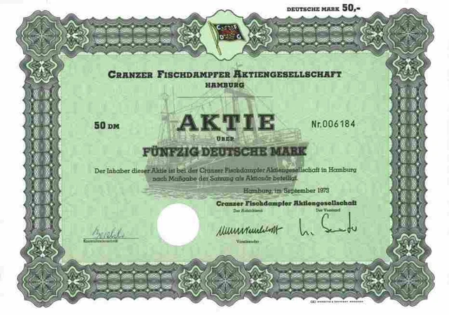 CRANZER FISCHDAMPFER 1973 Hamburg Cranz Eidelstedt Kupons Parten ...