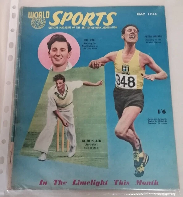 MAGAZINE - WORLD Sports Magazine May 1956 Keith Miller Jeff Hall Peter ...