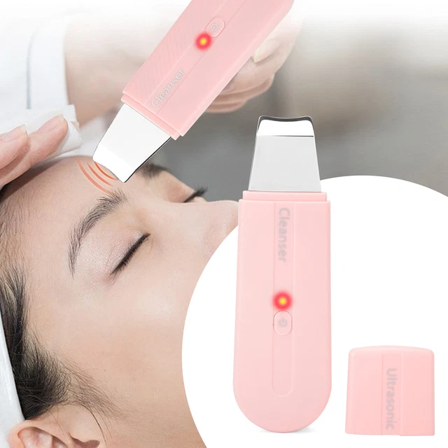FACE SKIN SCRUBBER Pore Cleaning Peeling Machine Ultrasonic Exfoliating ...