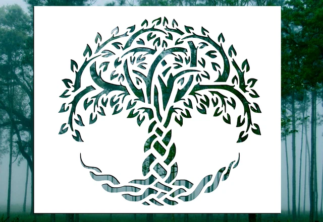 Celtic Tree Of Life Stencil N 2 Reusable Celtic Stenc - vrogue.co