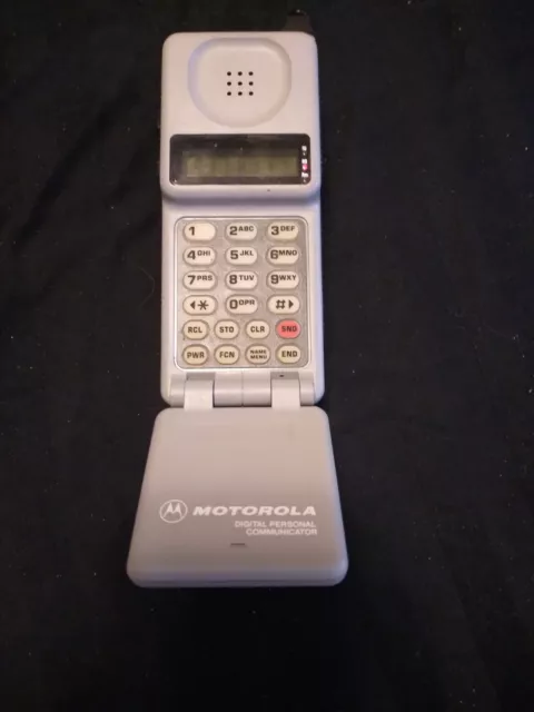 MOTOROLA DIGITAL PERSONAL Communicator Vintage Flip Mobile Cell Phone ...