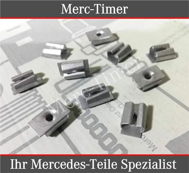 10X MERCEDES W124 Halteklammer Klemmschelle Blechmutter Unterboden P685 ...