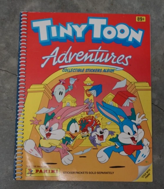 TINY TOON ADVENTURES Vintage Panini Sticker Album Book Unused 1991 No ...