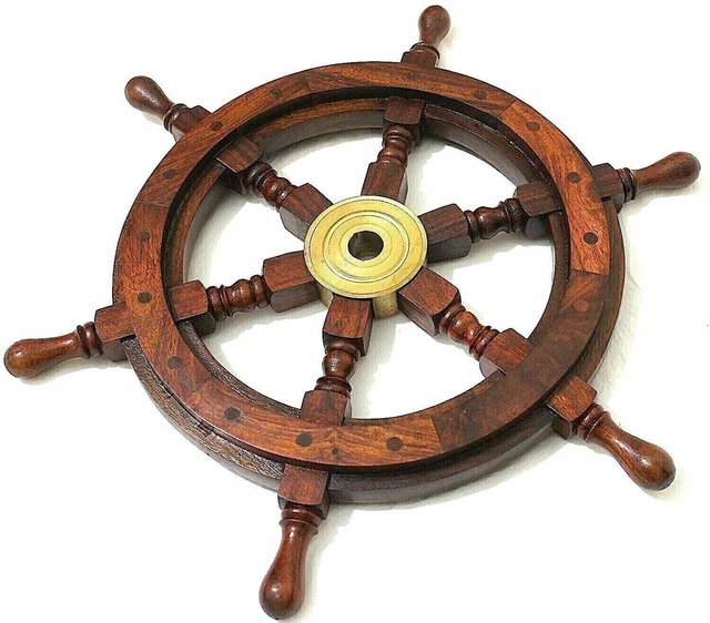 PIRATE VINTAGE ANCIEN 61cm Nautique Mer Vaisseaux Direction Décor Roue Mural EUR 59,77 - PicClick FR