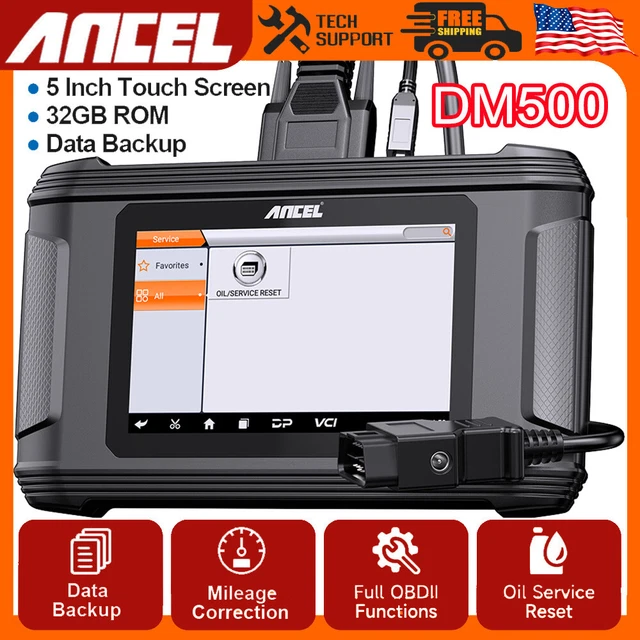 ANCEL DM500 MILEAGE Adjustment Odometer Correction Car OBD2 Scanner Oil ...