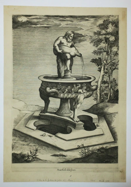 PERRET PIERRE &&THE Silene of the Fountain of the Cesi Gardens in Rome ...
