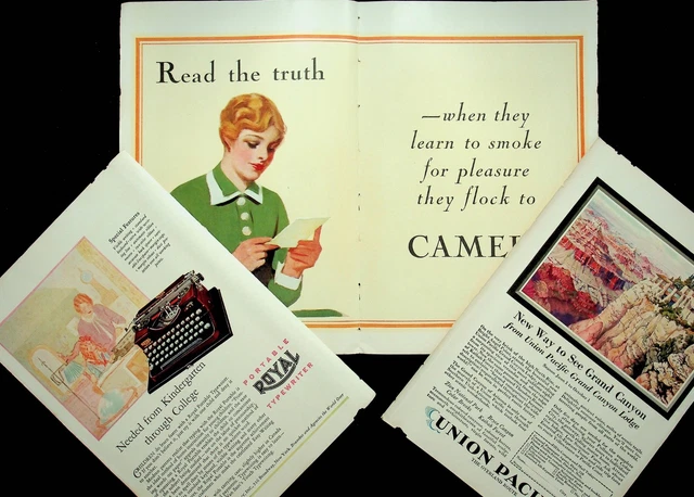 1928 ORIGINAL THE Atlantic Monthly May Three Color Ads - E18-A £18.23 ...
