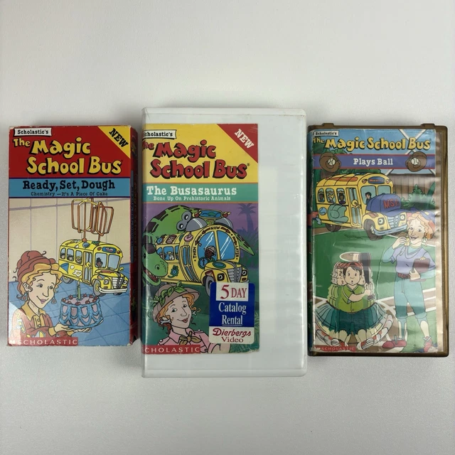 MAGIC SCHOOL BUS VHS Lot 3 Scholastic Kids Educational Classics 1990's ...