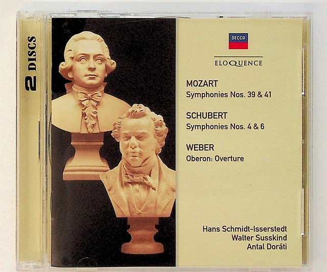 MOZART: SYMPHONIES NOS. 39 & 41 -Schmidt-Isserstedt 2-CD -Antal Dorati, Susskind £7.99 - PicClick UK
