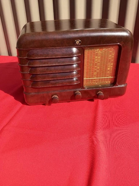 STUNNING VINTAGE MOTTLED Brown Bakelite Stc Valve Radio $210.00 ...