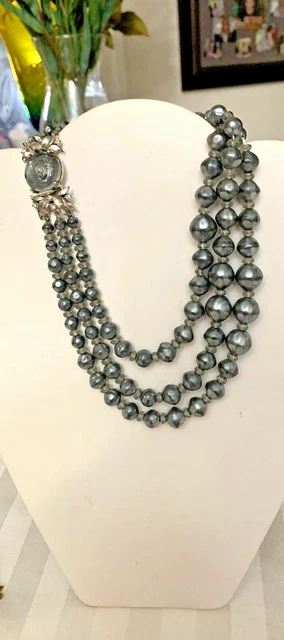 RARE ELSA SCHIAPARELLI Collier Costume Bijoux Signé Vintage Classique ...