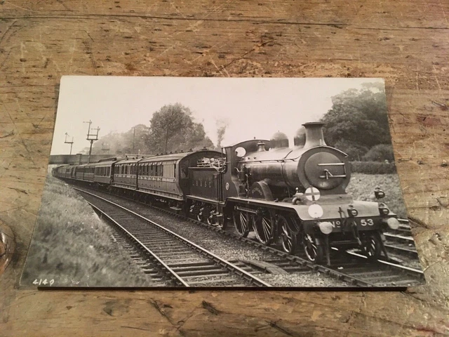 REAL PHOTO POSTCARD. steam train locomotive no53 Richmond. ref 150 £21. ...