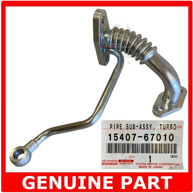 GENUINE TOYOTA HILUX Prado Surf 1KZ TE 3.0L Diesel Turbo Oil Feed Drain ...
