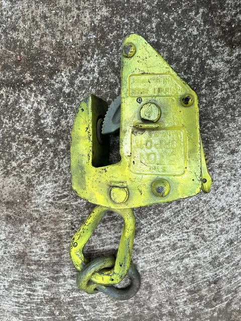 2 X 3T Plate Lifting Clamp Lifting Dog Steel Lift Grip Sling 3000kg WLL ...