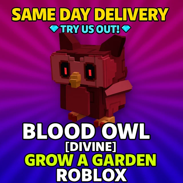 GROW A GARDEN Roblox Blood Owl Pets GAG [CHEAPEST & FAST] £3.57 ...