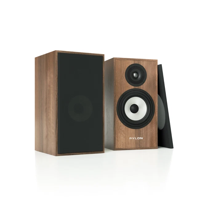 PYLON AUDIO PEARL Monitor Bookshelf Loudspeakers in Walnut £379.00 ...