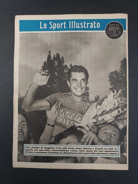 RIVISTA LO SPORT Illustrato n. 33 (1951) Canoa, Pasotti, EUR 6,00 ...