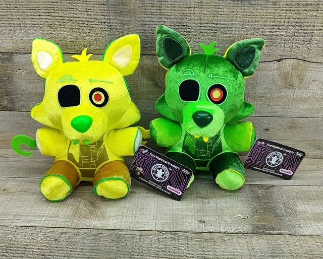 FUNKO FIVE NIGHTS At Freddys Radioactive Foxy Green & Yellow Plush New ...