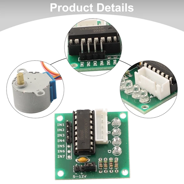 STEPPER MOTORS 4-PHASE Geared ULN2003 28BYJ-48 For Arduino Wear ...