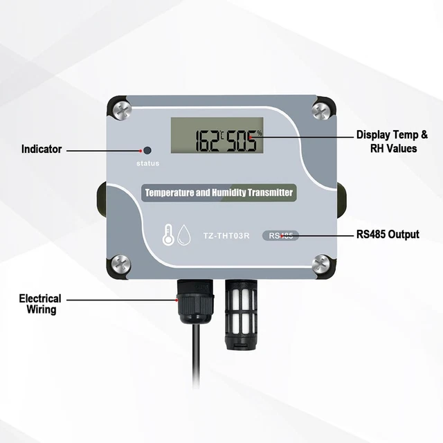 RS485 TEMPERATURE HUMIDITY Sensor Modbus RTU Temp Sensor Digital ...