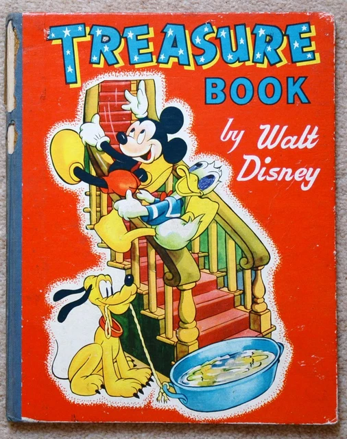 TREASURE BOOK BY Walt Disney Mickey Pluto Peter Pan Jimmy Cricket ...